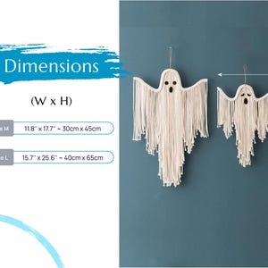 Halloween Macrame Ghost Spooky Wall Hanging for Gothic Decor V73 - Etsy