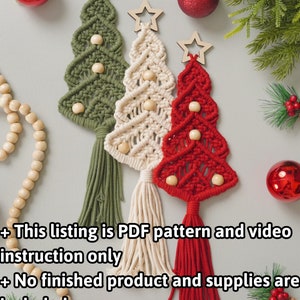 Diy Xmas Tree Pattern, Boho Nursery Decor, Beginner Tutorial, Step by ...