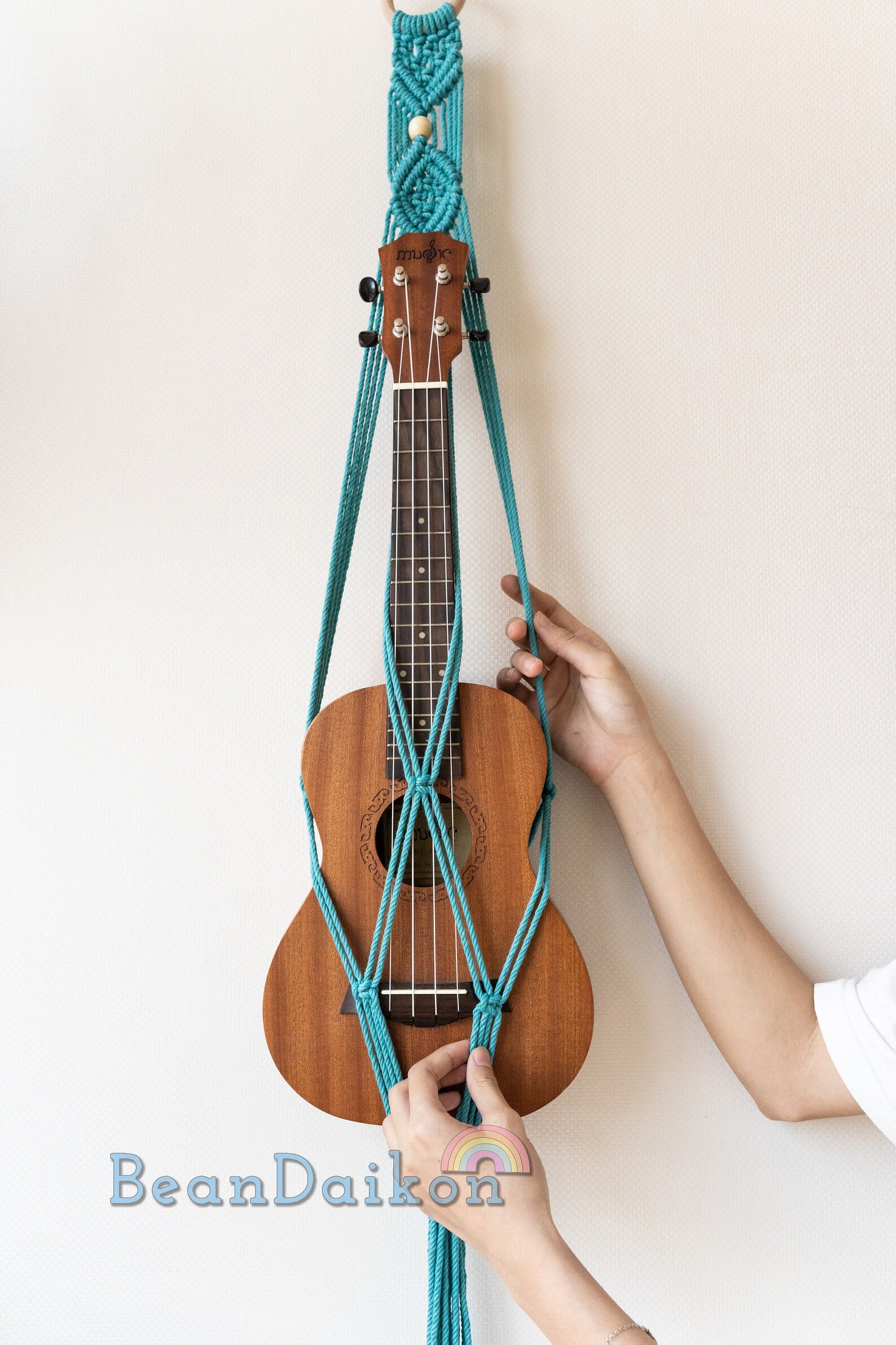 Boho Ukulele Leaves Wall Hanging Ukulele Holder Modern Wall - Etsy