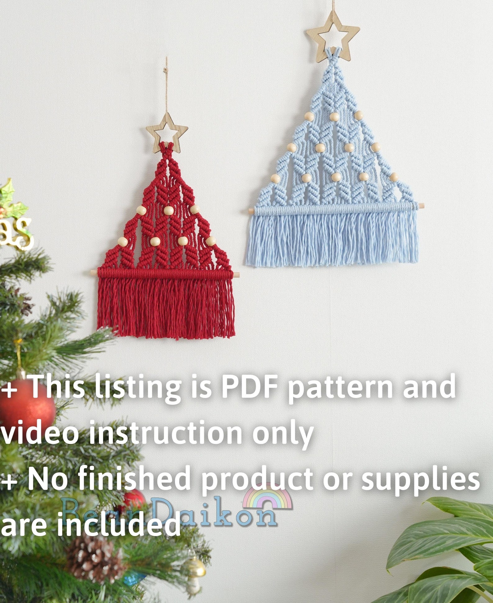 Pattern Macrame Christmas Tree PDF Download, How to for Beginner ...