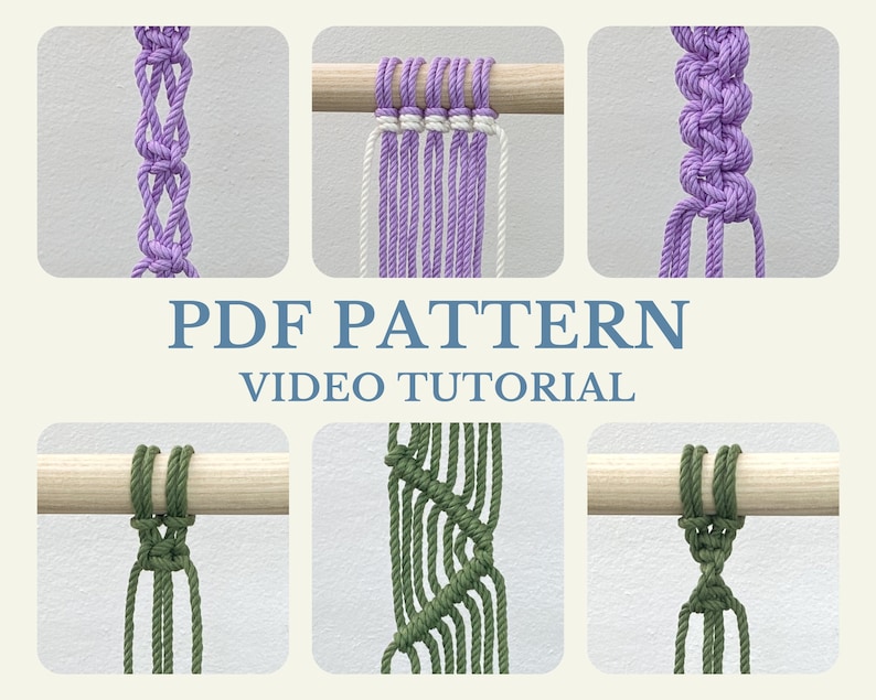 Macrame Knots PDF, Macrame Instruction, Pattern Guide, How to Tie Knots ...