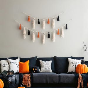 Ghost Bunting for Mantle, Ghost Bunting, Boo Garland, Halloween Home ...