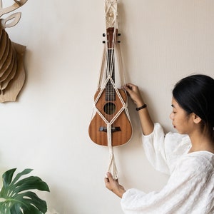 Ukulele Holder, Modern Wall Decor, Musical Instrument Club Decor ...
