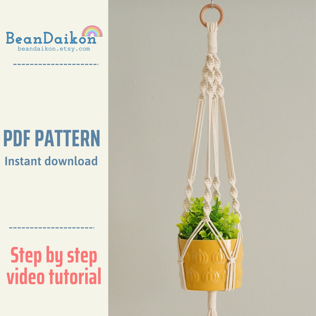 Macrame Plant Hanger Pattern, Diy for Beginners, Craft at Home ...