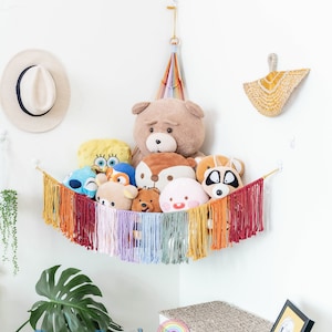 Fringe Corner Toy Hammock, Stuff Animal Hammock, Hang Toy Storage, Kid ...