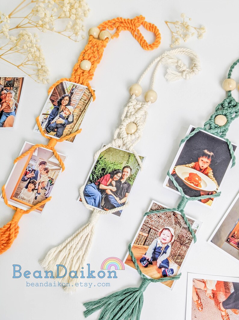 Hanging Car Pictures Frame Macrame Photo Holder Rear View - Etsy