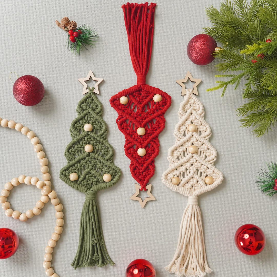 Christmas Tree Craft Kit, Macrame Christmas, Christmas Tree, Create ...
