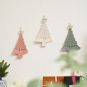 Boho Macrame Christmas Tree Wall Hanging, Macrame Christmas Tree ...