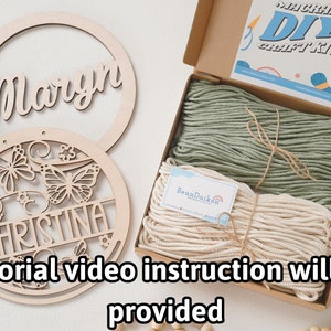 Macrame Name Sign Kit, Adult Craft Kit, Macrame Wall Decor, Gift for ...