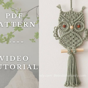 Macrame Owl Pattern, Craft Instructions, Diy Pattern, Macrame Owl, Do It Yourself, Diy Macrame ...