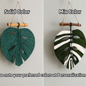 Monstera Leaves, Macrame Wall Hanging, Monstera Wall Decor, Green Leaf, Macrame Wall Art ...