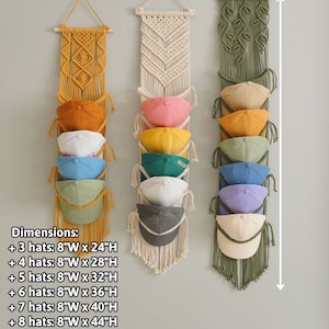 Macrame Cap Rack, Farmhouse Decor, Cap Organizer, Hanging Rack, Gifts ...