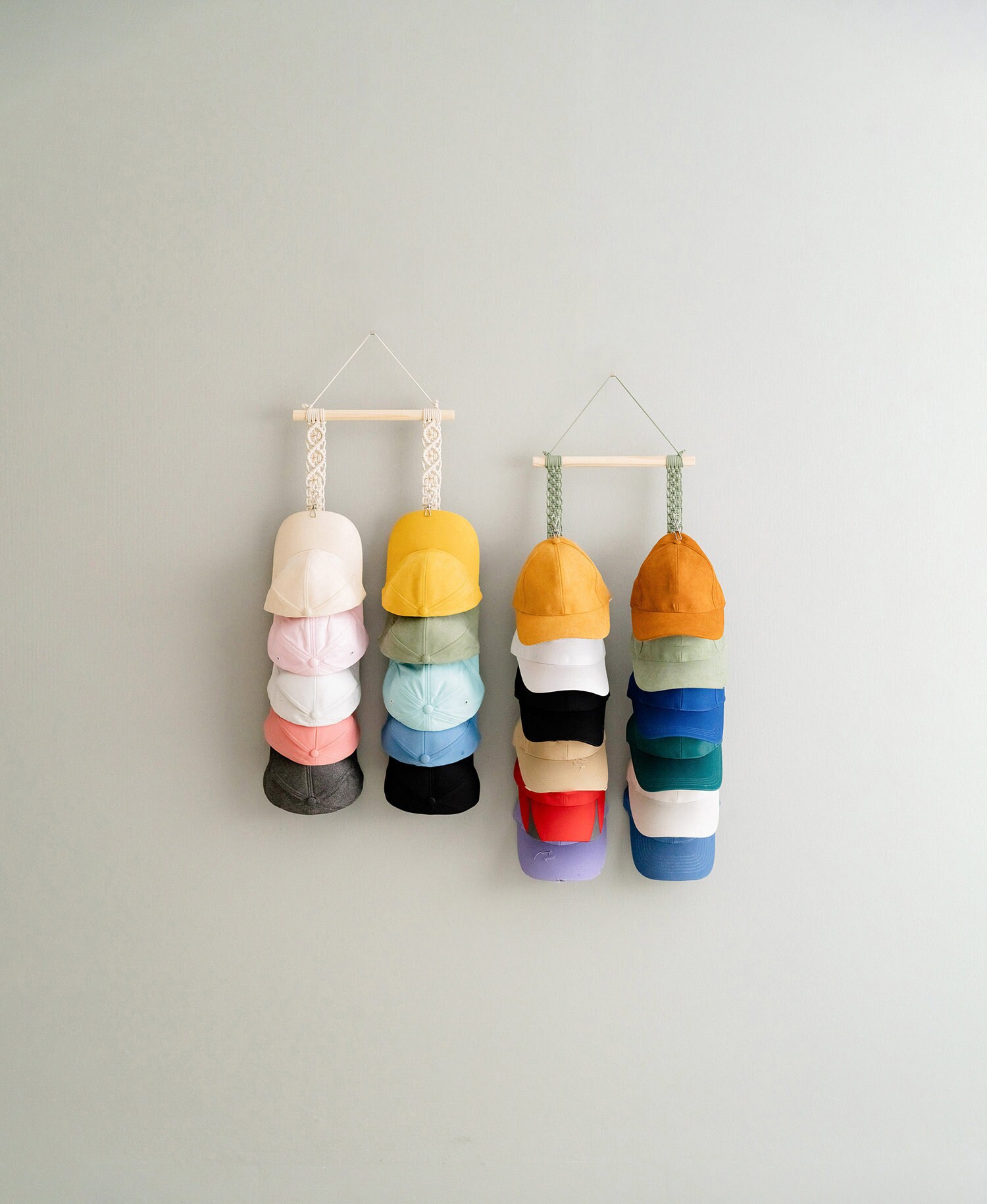 Macrame Cap Rack, Fun Home Decor, Vertical Hat Rack, Snapback Caps ...