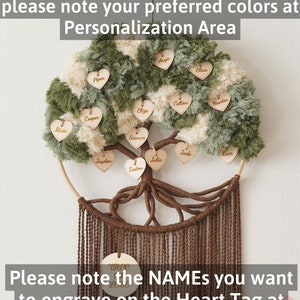 Macrame Family Tree, Personalized Gifts, Boho Wall Tapestry, Cozy Room ...