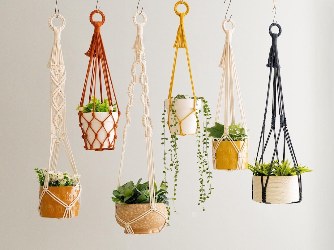 Macrame Pot Hanging, Macrame Hanging, Gift for New Home, Boho Planters ...
