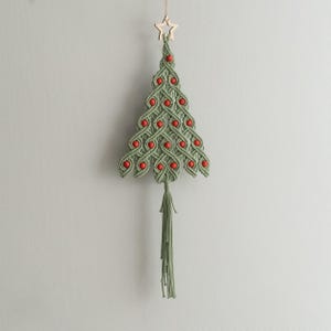 Macrame Xmas Tree, Minimal Seasonal Art, Boho Wall Hanging, Christmas ...