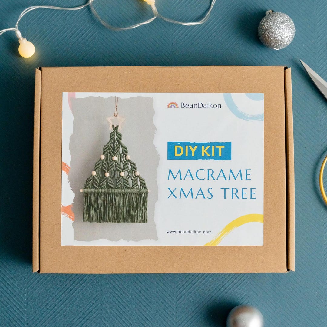 Christmas Tree Craft Kit Macrame DIY for Holiday Home Decor Gift K20 - Etsy