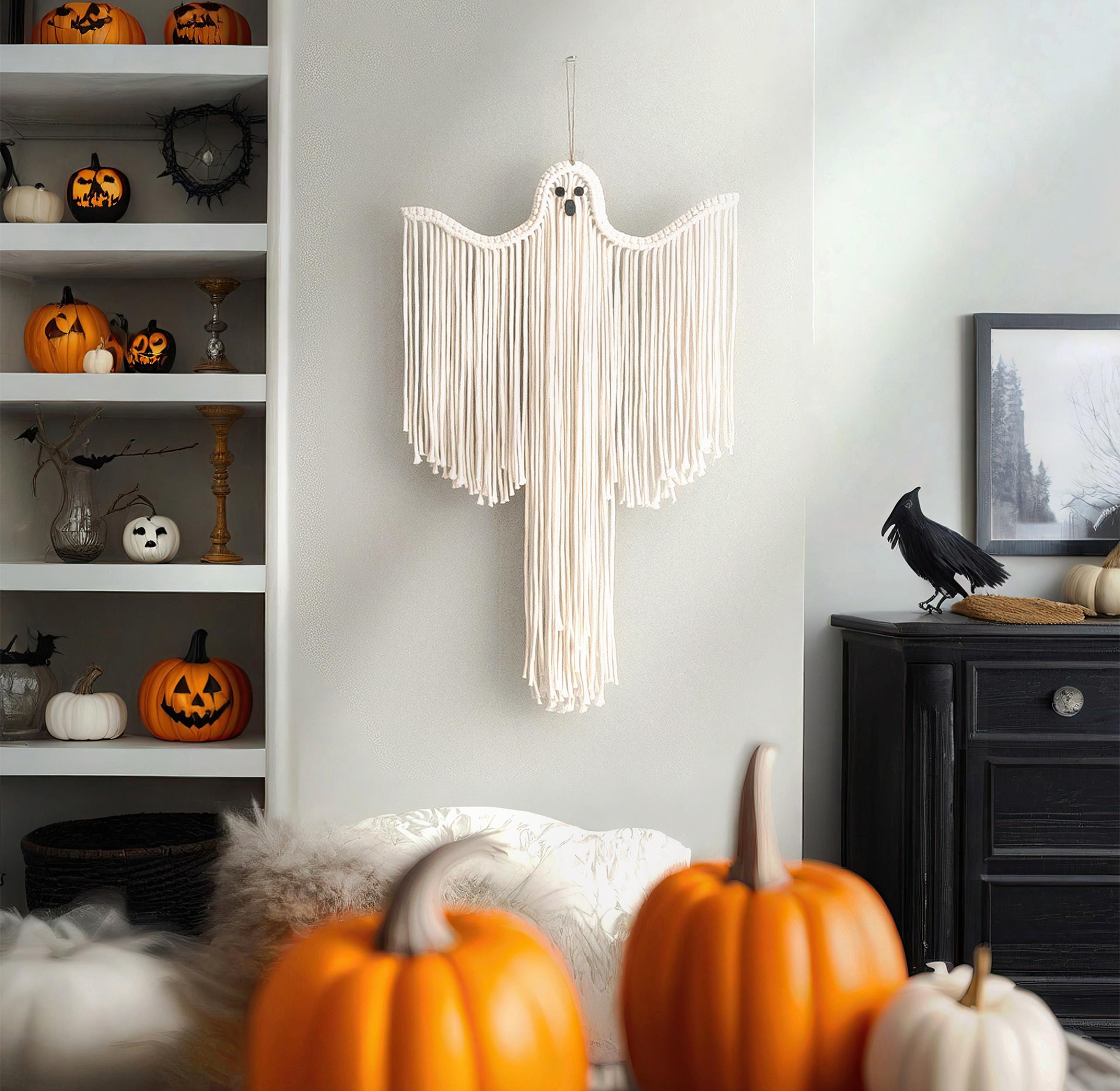 Halloween White Ghost, Ghost Decorations, Hanging Ghost, White Ghost ...