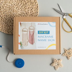 Macrame Name Sign Kit, Adult Craft Kit, Macrame Wall Decor, Gift for ...