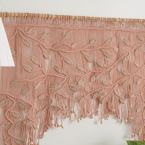 Macrame Curtain, Boho Window Valance, Large Macrame Wall, Wedding ...