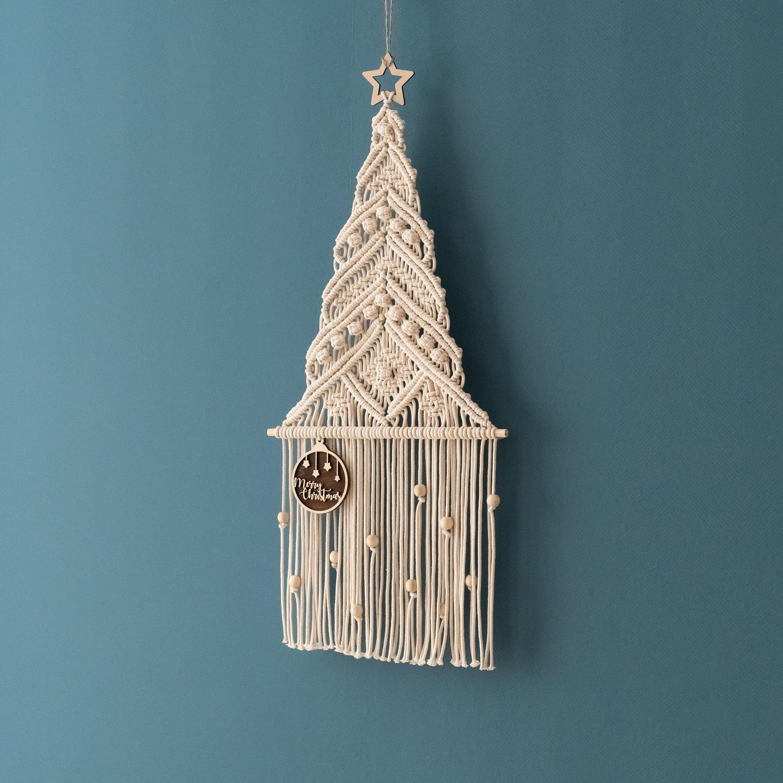 Boho Macrame Christmas Tree Wall Hanging, Macrame Christmas Tree ...