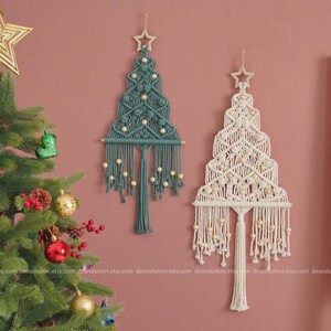 Boho Christmas Tree, Gift for Mum, Holiday Decoration, Modern Festive ...