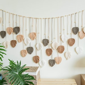 Macrame Jungle Nursery Decor, Boho Safari Nursery Wall Art, Leaves ...