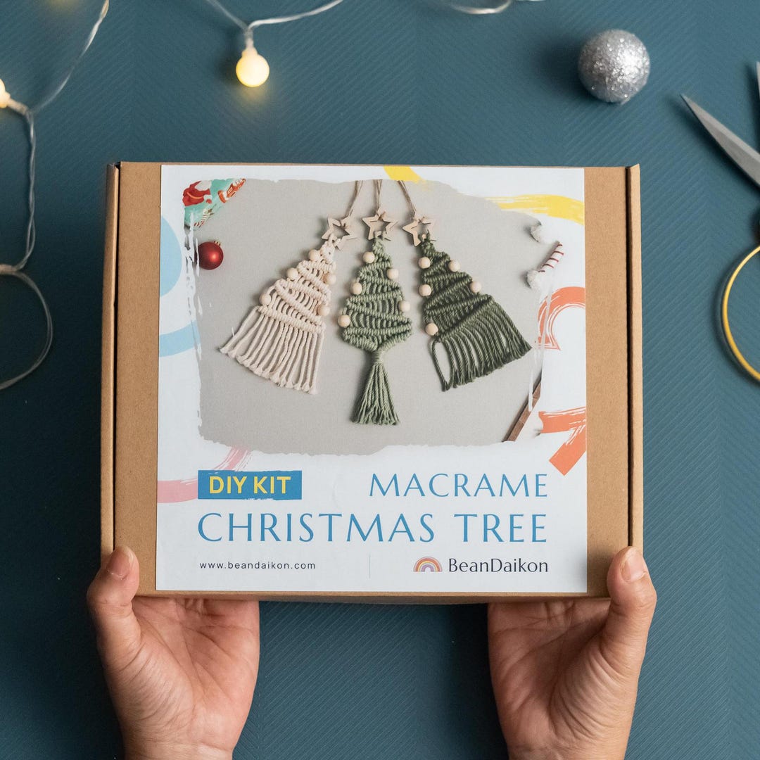 Christmas Tree Kit, Macrame Christmas, Christmas DIY Kit, Handmade ...