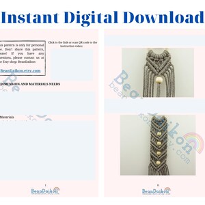 Pattern Plant Hanger, Macrame Pdf, Wall Hanging Pattern, Macrame Decor ...