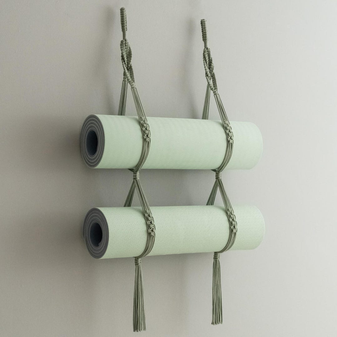 Exercise Mat Storage, Yoga Mat Wall Holder, Pilates Accessories, Home ...