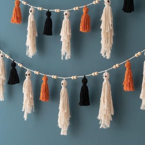 Ghost Bunting for Mantle, Ghost Bunting, Boo Garland, Halloween Home ...