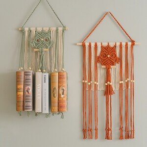 Macrame Book Holder Macrame Owl Room Décor Hanging - Etsy
