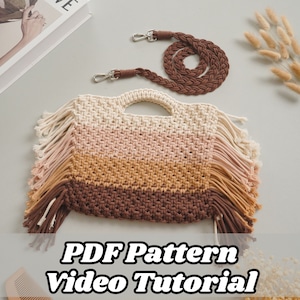 Diy Macrame Bag Pdf, Macrame Bag Tutorial, Macrame Pdf Pattern, Bag for ...