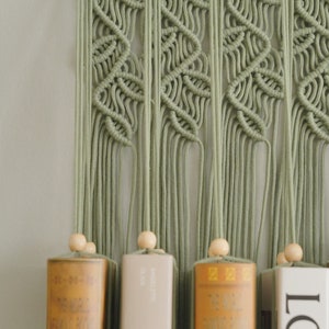 Macrame Book Storage, Macrame Wall Decor, Retro Bookshelf, Decorative ...