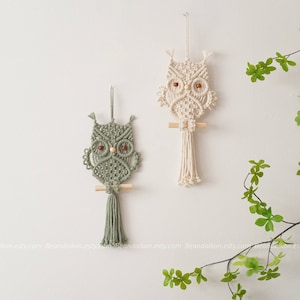 Macrame Owl Pattern, Craft Instructions, Diy Pattern, Macrame Owl, Do It Yourself, Diy Macrame ...