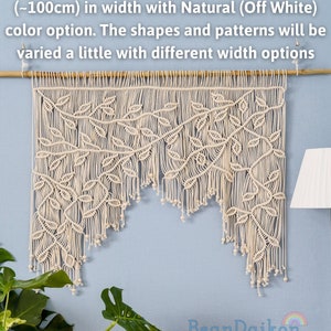 Macrame Curtain Boho Window Valance Large Macrame Wall - Etsy