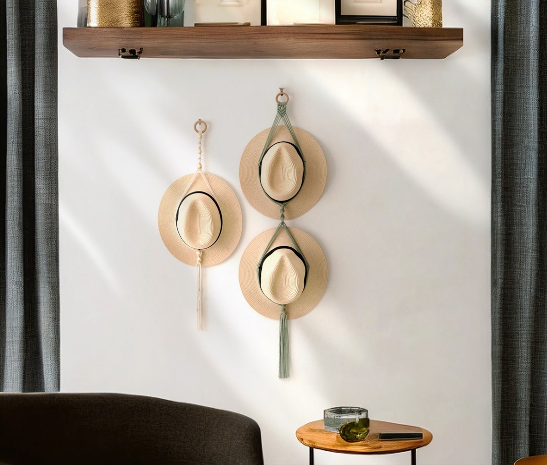 Boho Hat Hanger, Mommy Gifts, Hat Hanging, Farmhouse Hat Decor, Cowboy ...