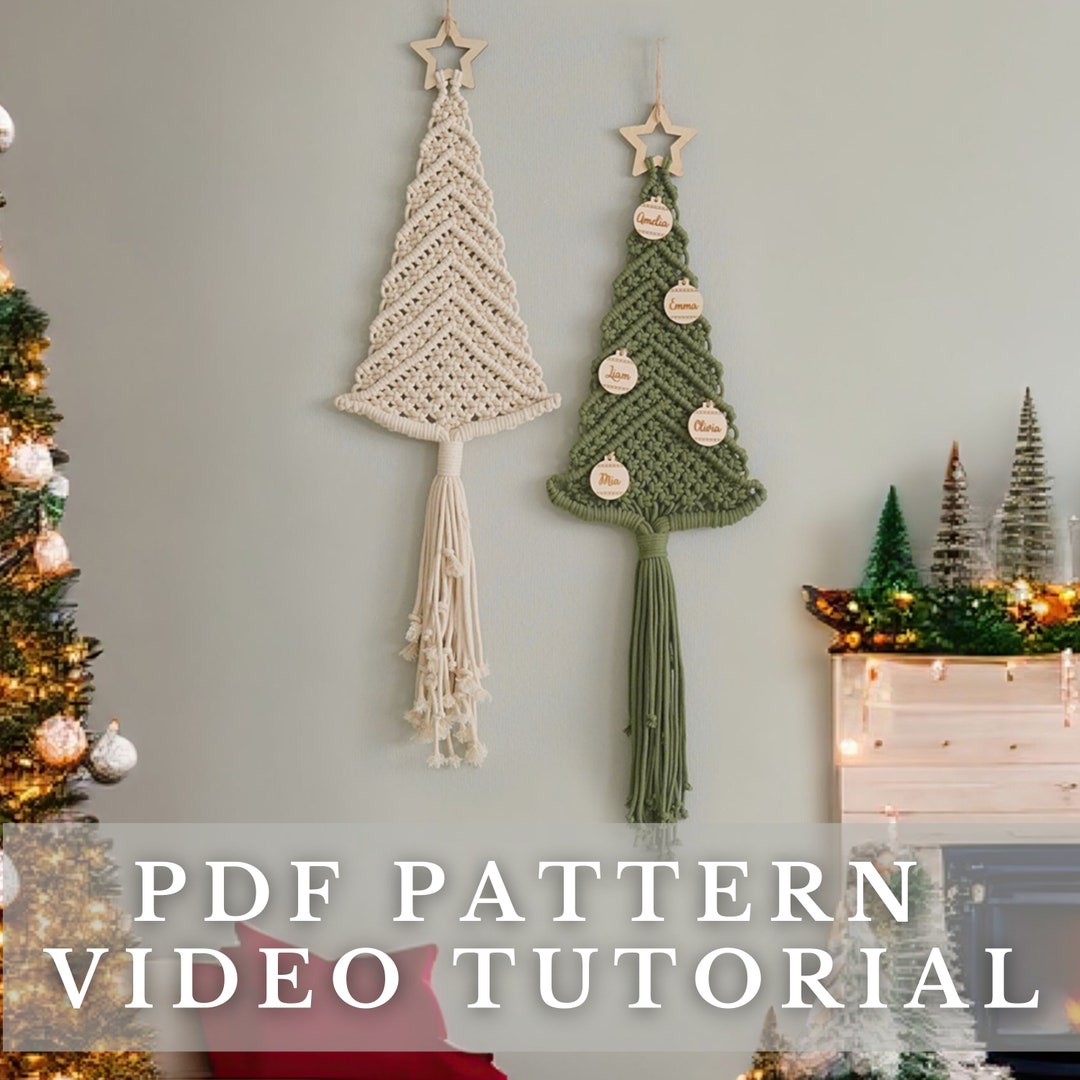 Christmas Tree Instruction, Macrame Pattern, Wall Hanging Diy, Make ...