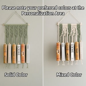 Macrame Book Storage, Macrame Wall Decor, Retro Bookshelf, Decorative ...