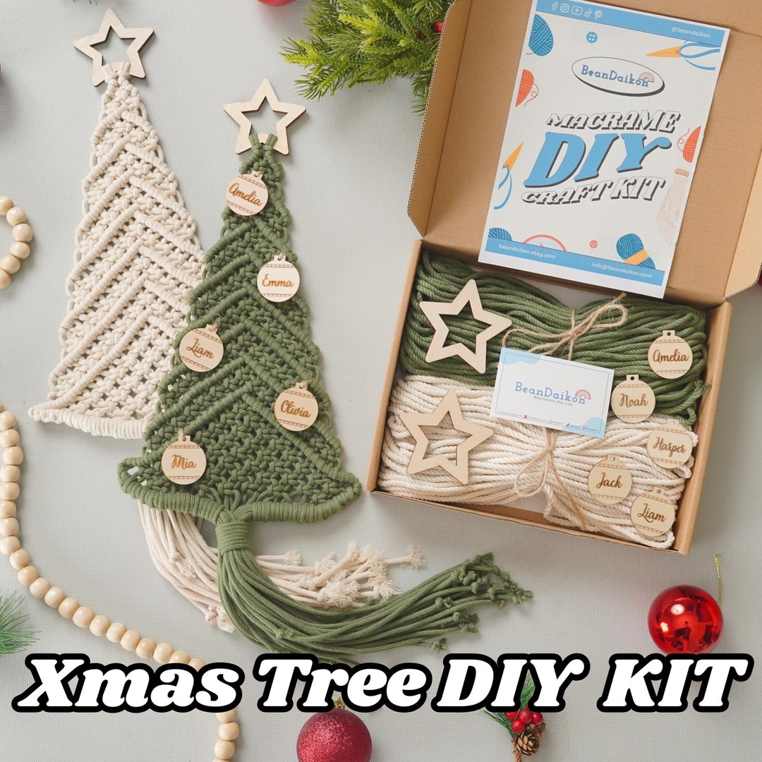 DIY Christmas Tree Kit, Macrame Christmas, DIY Christmas Decor, Macrame ...