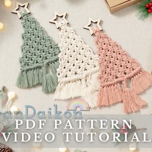 Macrame Pattern, DIY Christmas Tree, Easy Beginner Pattern, Christmas ...