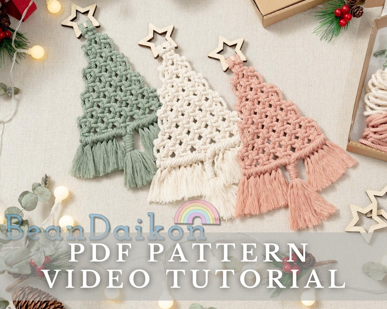 Macrame Pattern DIY Christmas Tree Easy Beginner Pattern - Etsy