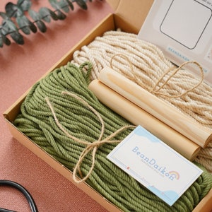 Macrame KIT, Macrame Beginner, Birthday Gift, Boho Office Decor, Make ...