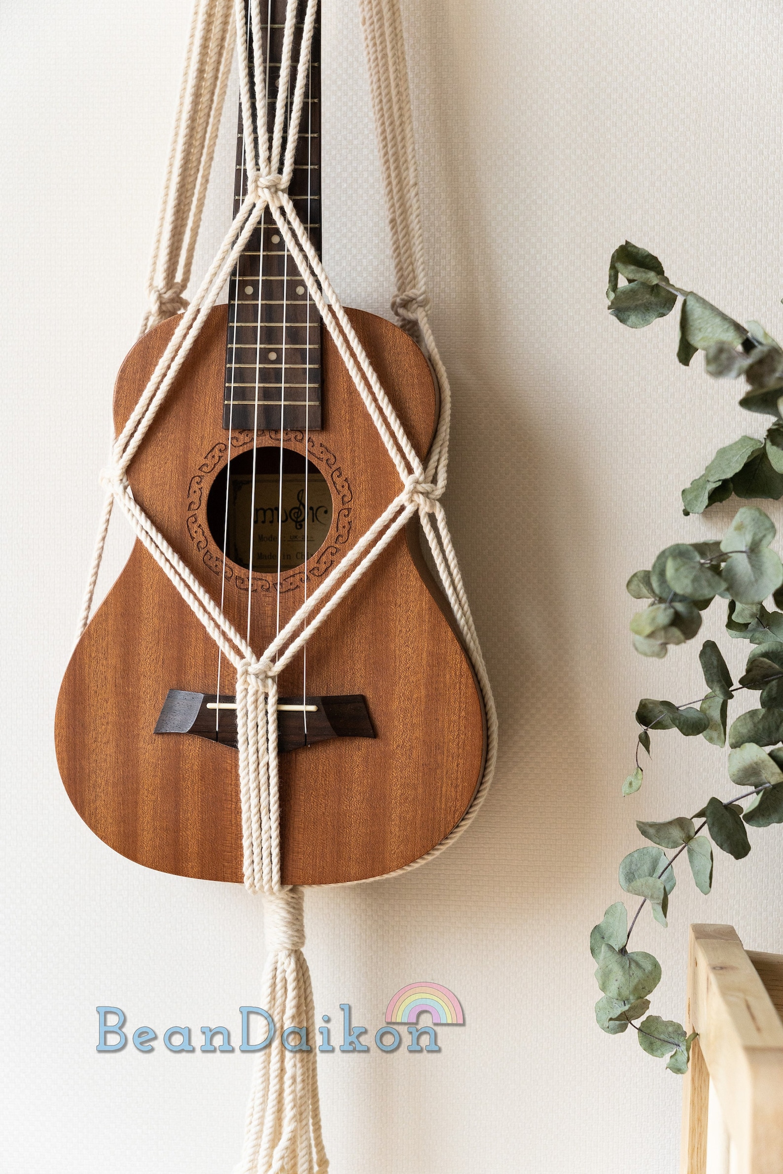 Ukulele Hanger Boho Wall Hanging Ukulele Holder Modern Wall - Etsy
