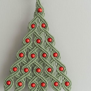 Macrame Xmas Tree, Minimal Seasonal Art, Boho Wall Hanging, Christmas ...