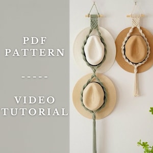 Hat Storage Pattern, Crafting Macrame, PDF Hat Holder, Patterns and How ...