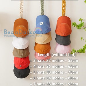 Cap Rack, Macrame Cap Display, Cap Holder for Wall, Hat Organizer ...