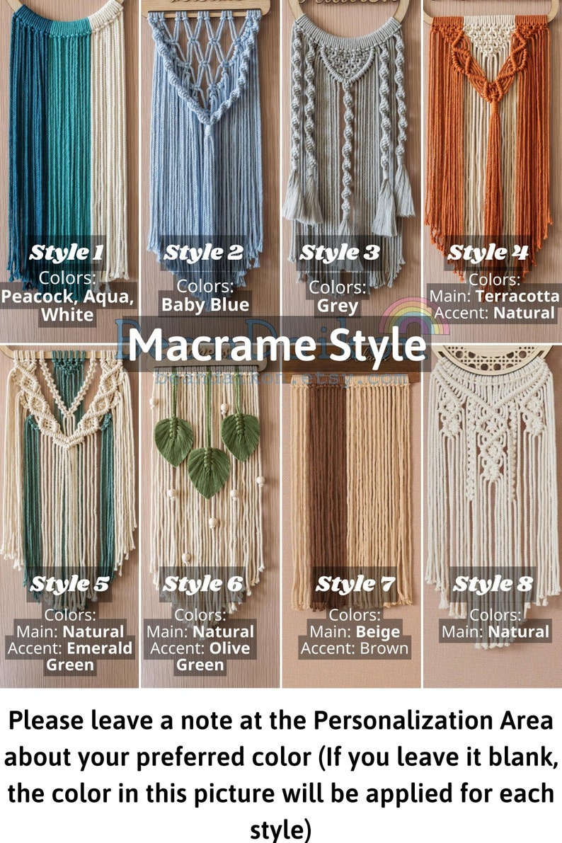 Macrame Name Sign, Nursery Wall Decor, Baby Shower Gift, Custom Wood ...