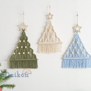 Macrame Christmas, Christmas Tree, Boho Christmas Decor, Holiday Wall ...