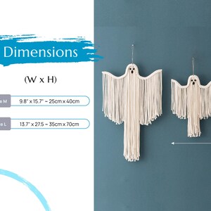 Macrame Halloween Ghost, Rope Ghost, Halloween Ghost, Ghost Decorations ...